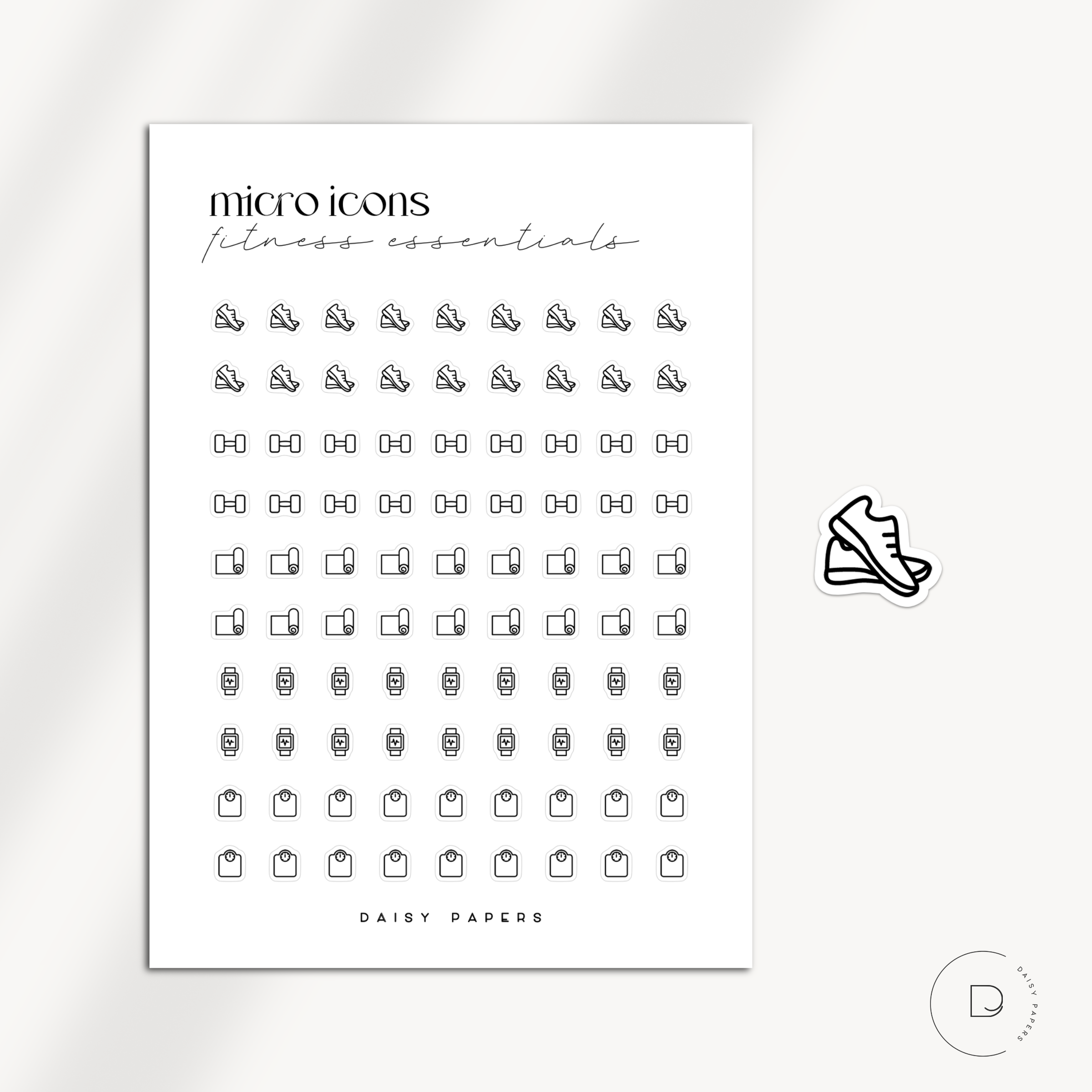 MICRO ICONS - FITNESS ESSENTIALS – shopdaisypapers