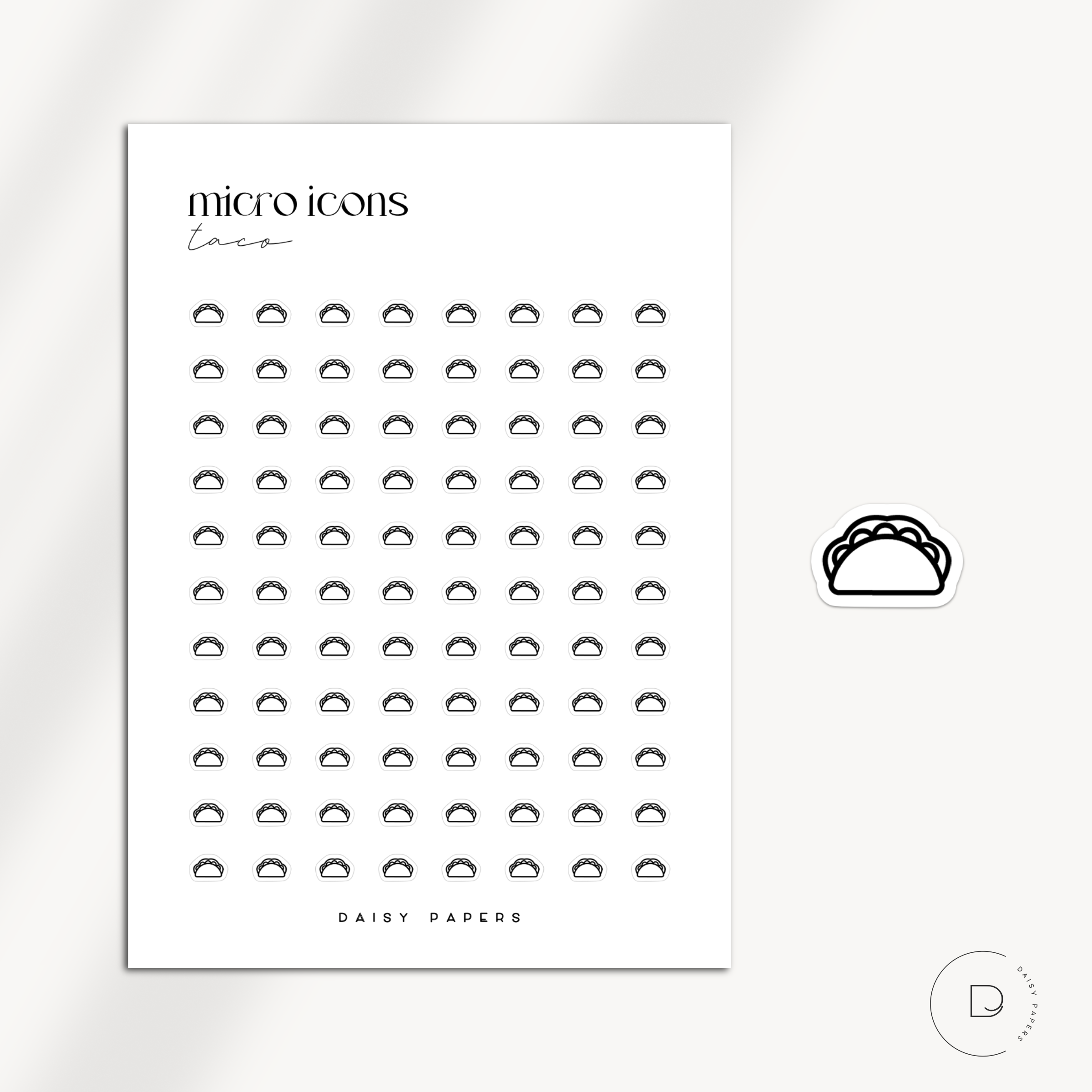 MICRO ICONS - TACO – shopdaisypapers